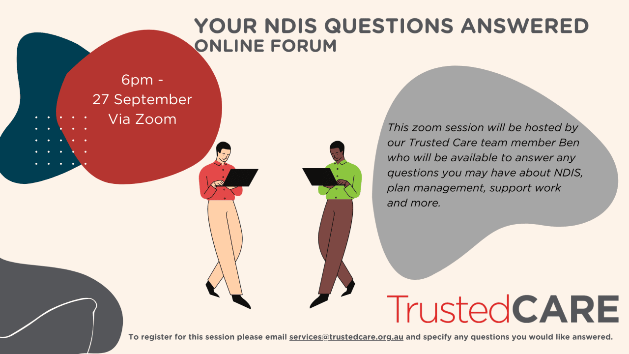Your NDIS Questions Answered - Trusted Care - NDIS Provider